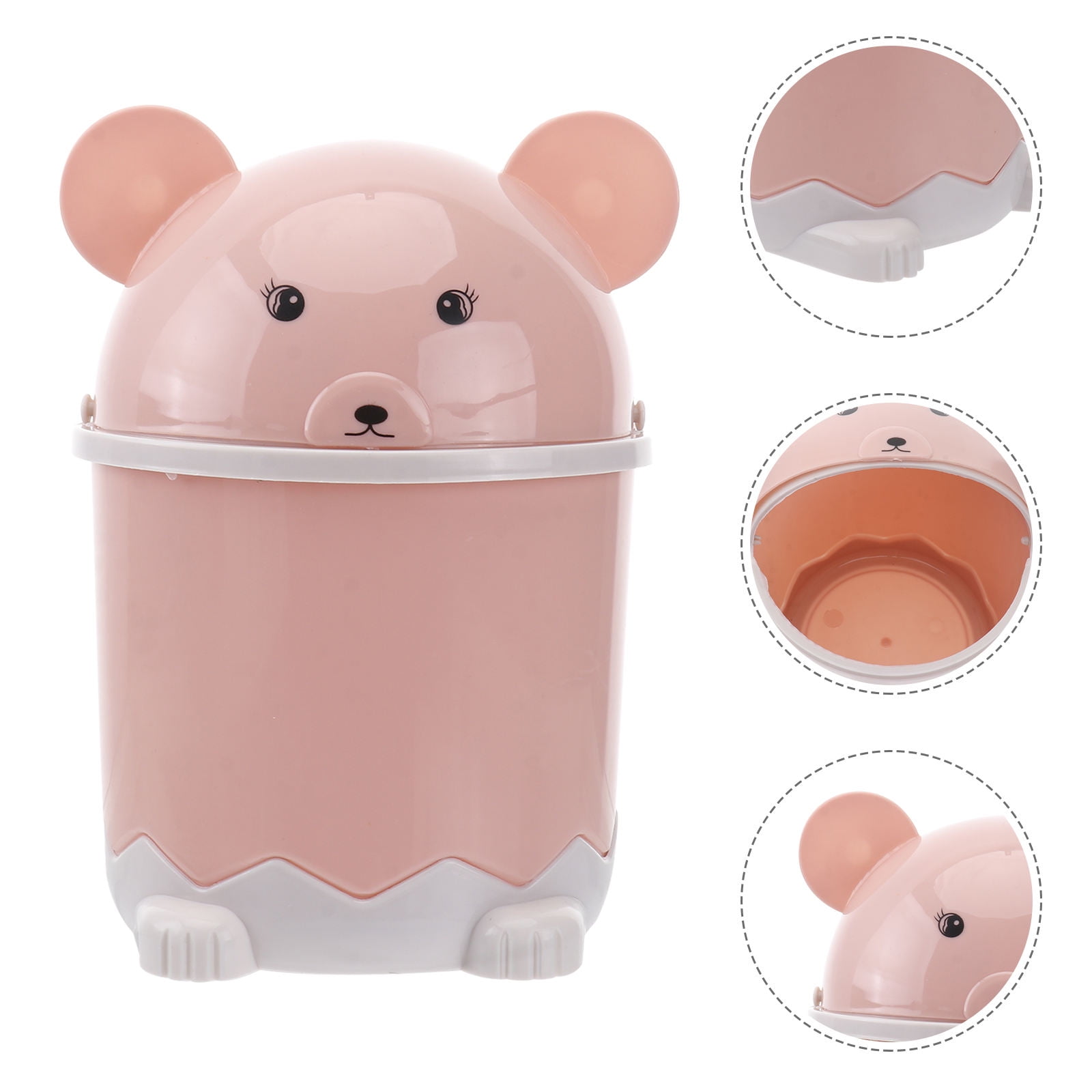 BESTYASH Table Waste Bin Mini Trash Can Green Space-saving General ...