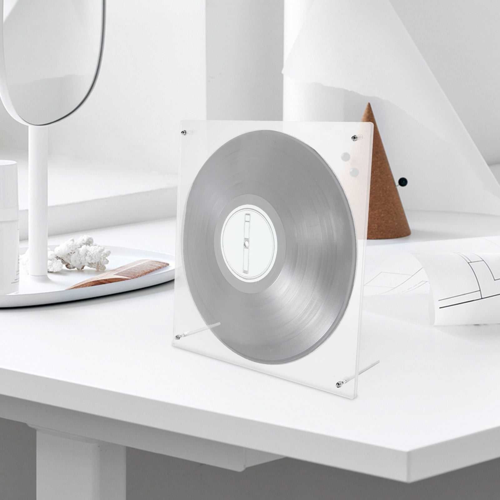 BESTYASH Transparent Acrylic Record Holder Shelf for Vinyl Albums Easy ...