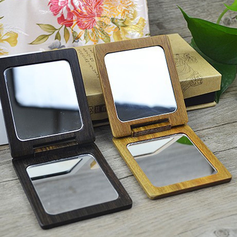 BESTYASH Unique Green Sandalwood Makeup Mirror Double-Sided Metal ...