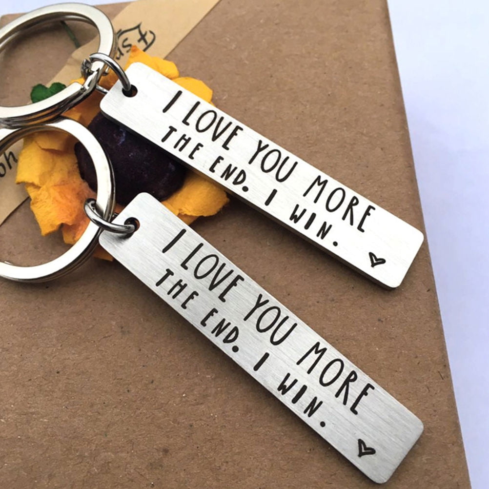 BESTYASH Valentines Keychain Stainless Steel Key Ring 1Set for Couples ...