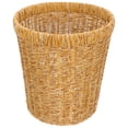 BESTYASH Versatile Light Brown Plastic Woven Trash Basket for Kitchen ...