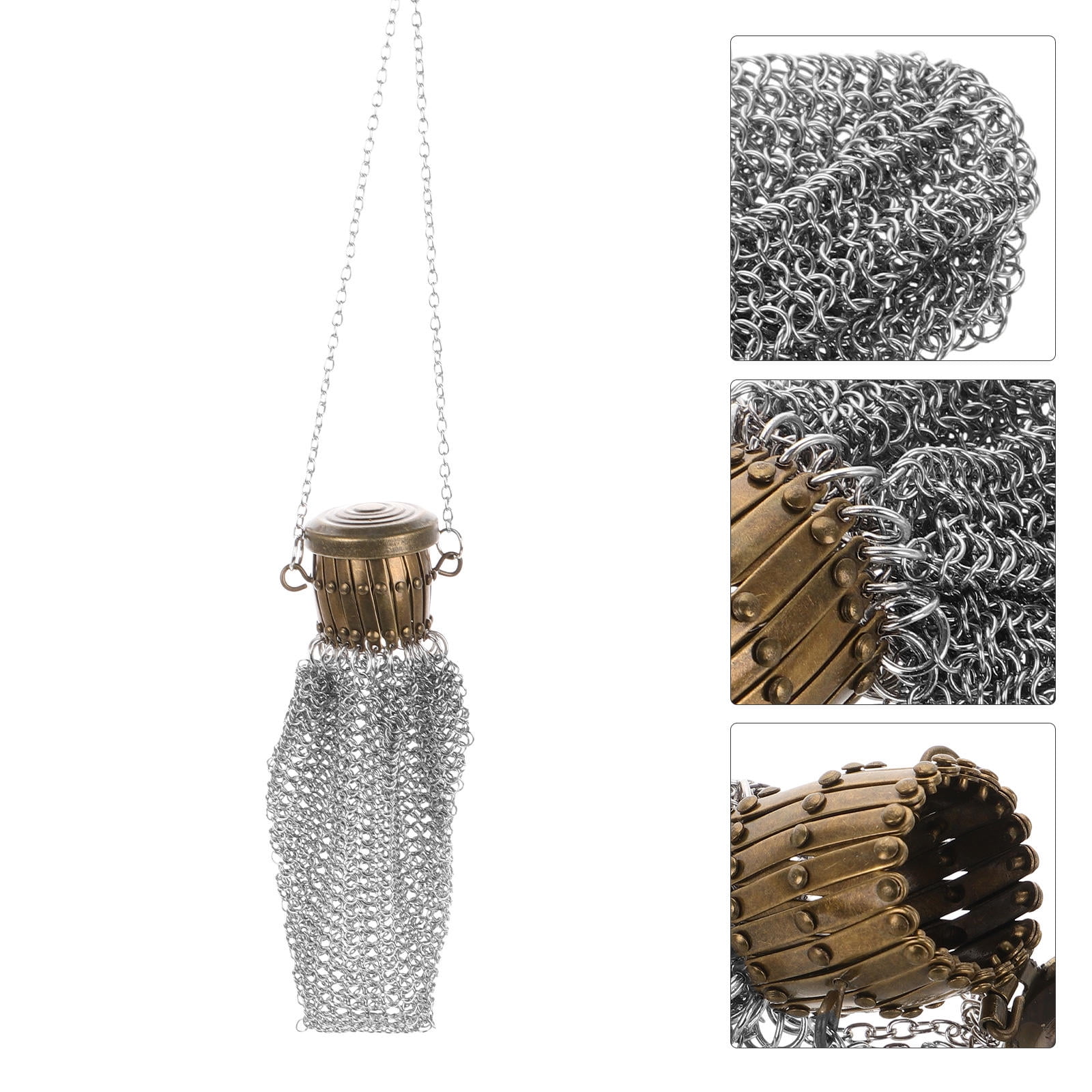 BESTYASH Vintage 1920s Style Mesh Metal Purse Small Pouch with Hanging ...