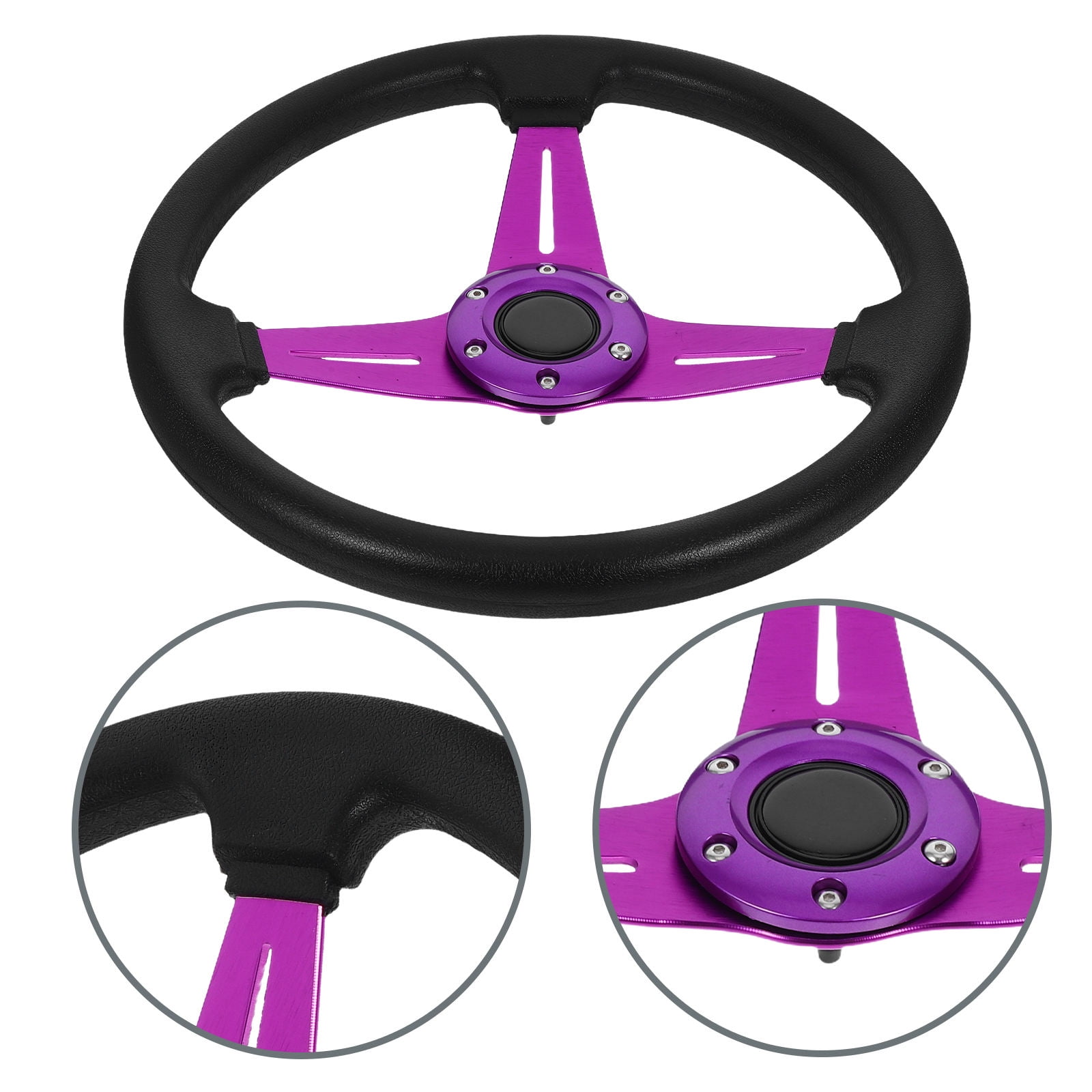 BESTYASH Violet Aluminum Alloy Steering Wheel for Car Use with ...