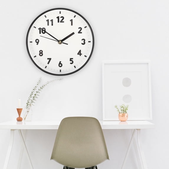 BESTYASH Wall Clock with Arabic Numerals Silent Design for Home and ...