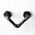 BESTYASH Wall Mounted Iron Art Towel Rack Black Metal Rustic Industrial ...