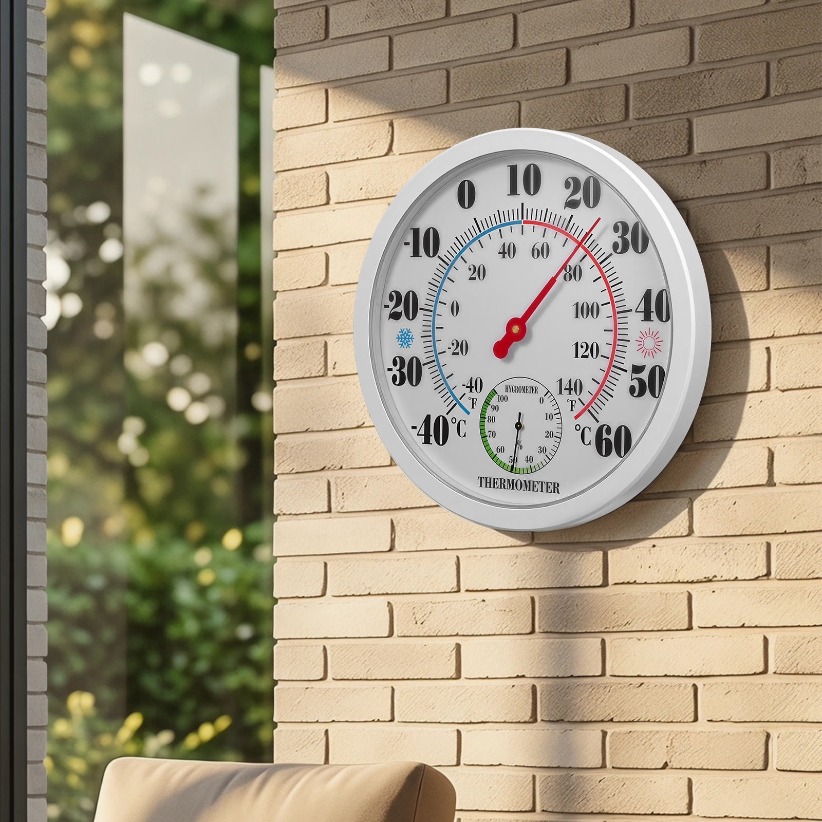 BESTYASH Wall Mounted Room Thermometer with Digital Hygrometer for ...