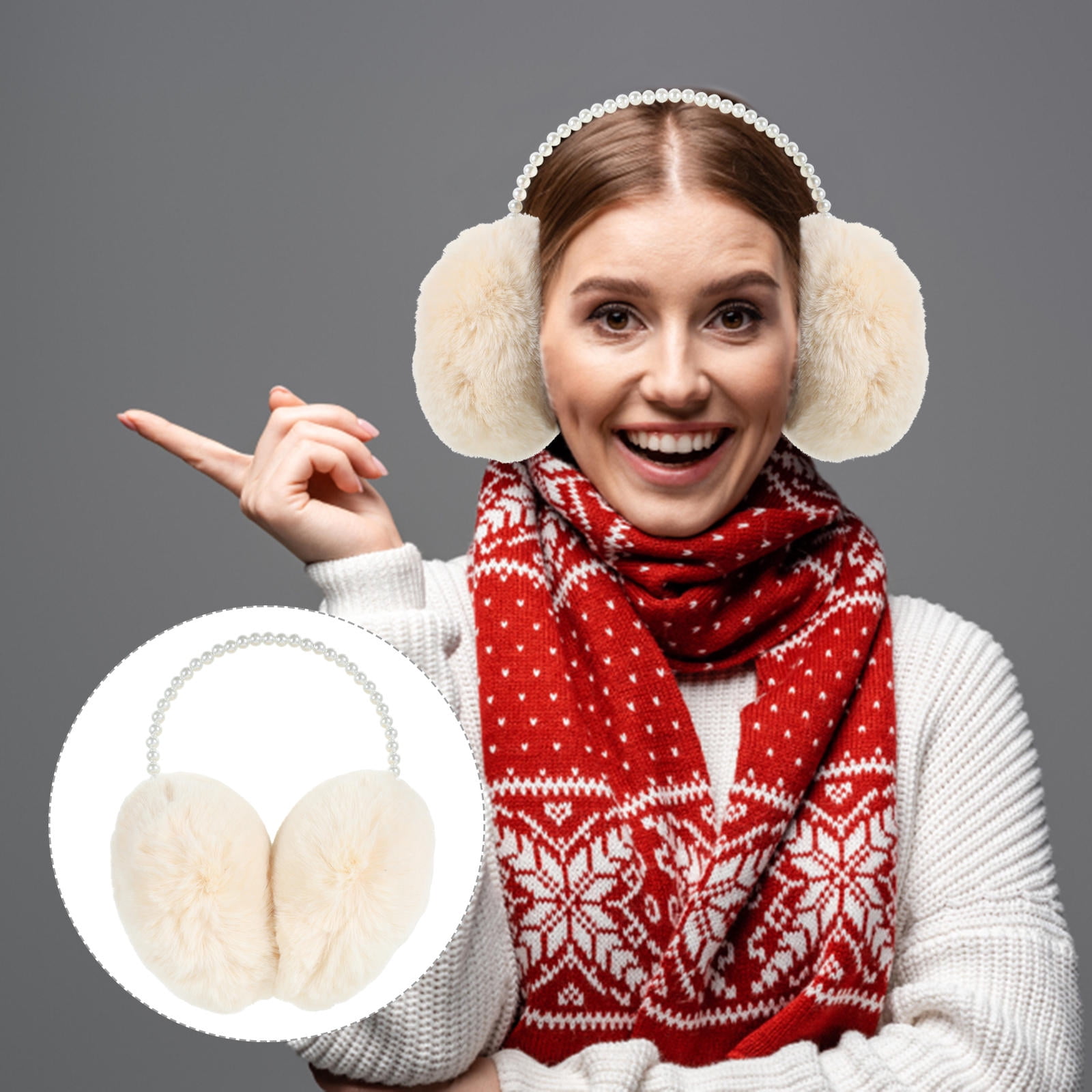 BESTYASH Warm Ear Muffs Earmuff Plush 1Pcs Chic Winter Use Winter ...
