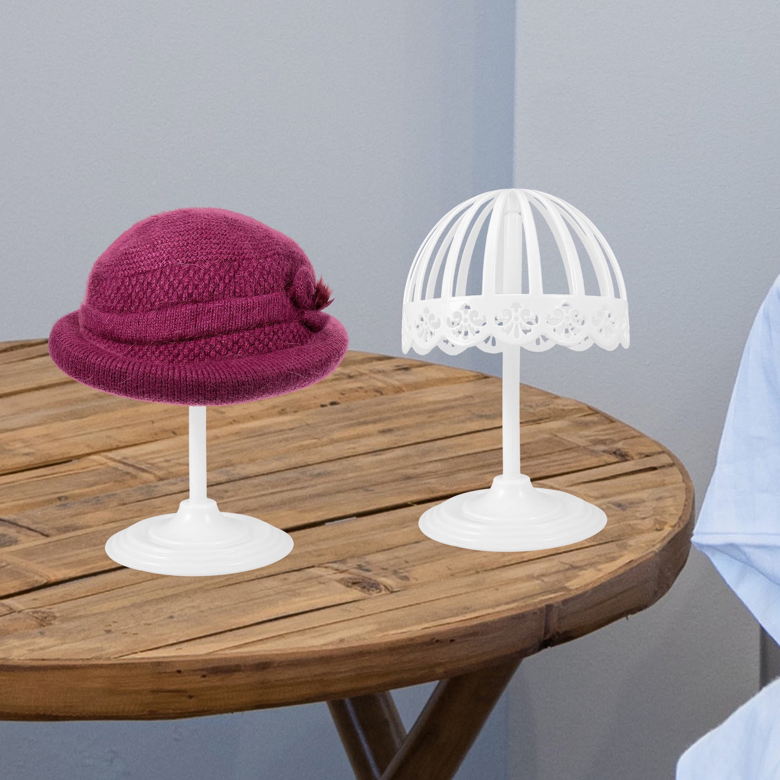 BESTYASH White Pe Hat Rack with Dome Design for Attractive Hat Display ...