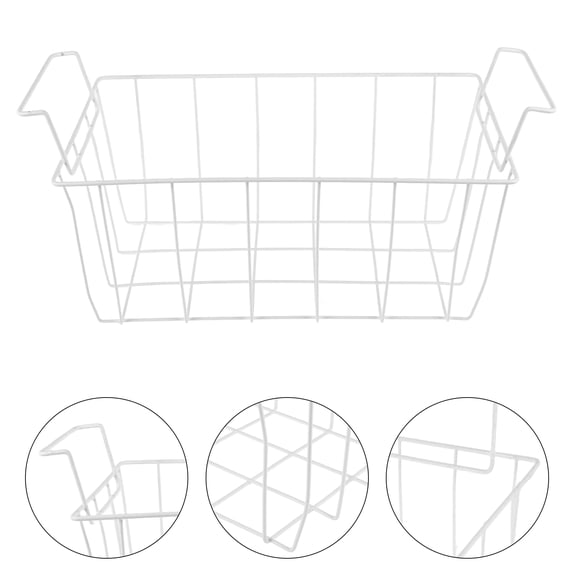 BESTYASH White Metal Freezer Basket for Refrigerator and Chest Freezer ...
