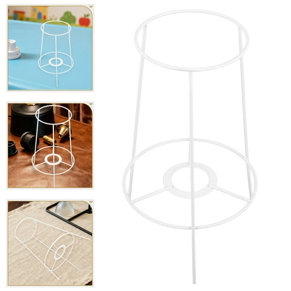 BESTYASH Round Metal Lamp Shade Frame with Adapter Compatible with E27 ...