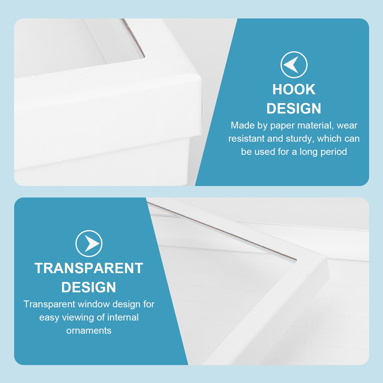 BESTYASH White Paper Packaging Box with Transparent Window for and ...