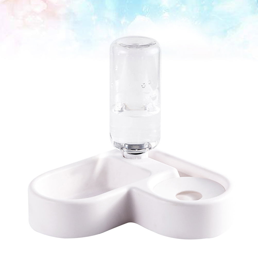BESTYASH White Pet Water Feeder with Unique Design Stable Feeding Bowl ...