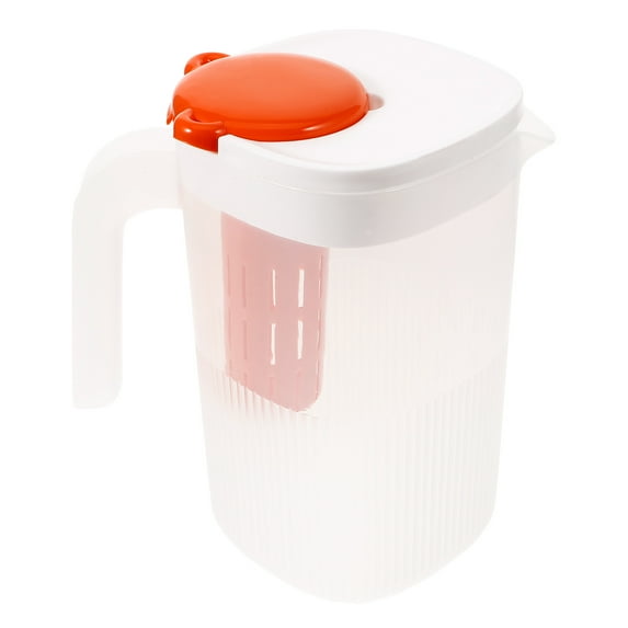BESTYASH White Plastic Small Pitcher with Lid and Spout for Home Use ...