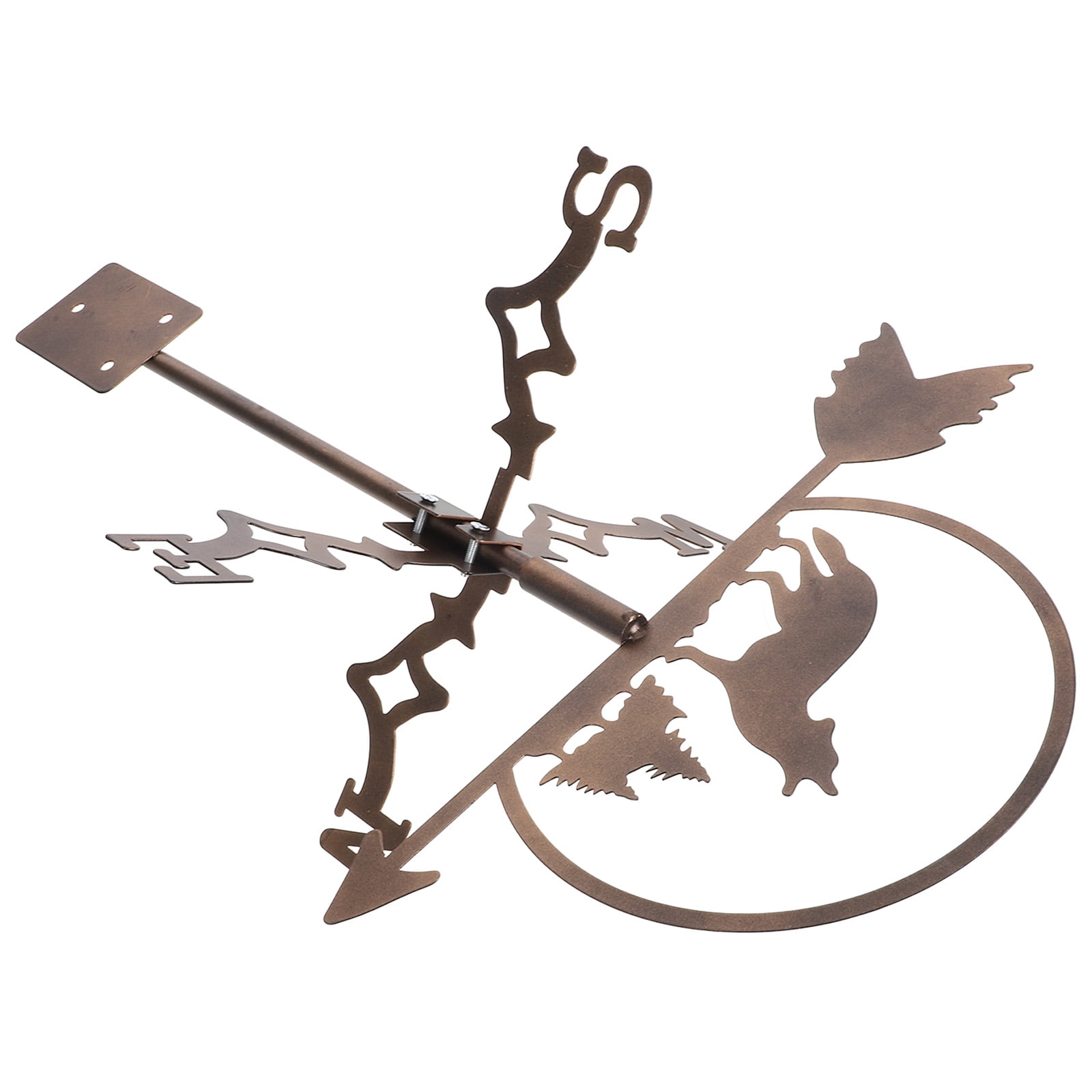 BESTYASH Wind Vane Weathervane for Outdoor Use Brown Stainless Steel ...