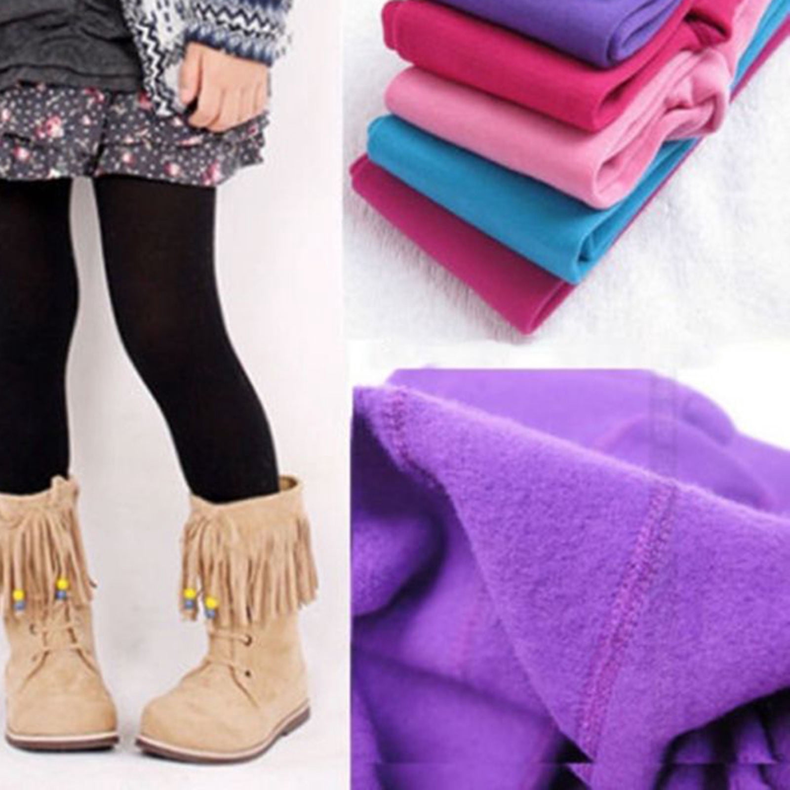 BESTYASH Winter Tights for Girls Elastic Thick Leggings Smooth Stretchy ...