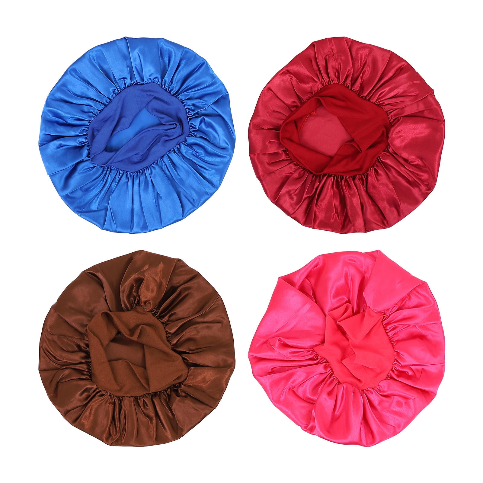 BESTYASH Chemo Sleep Caps For Women Satin Fabric Assorted Color 4Pcs ...