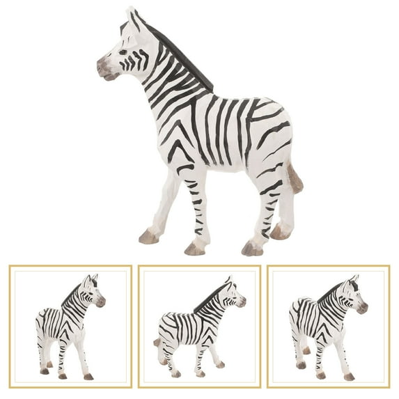 BESTYASH Wood Carving Zebra Decorative Desktop Decor Multi 1Set ...