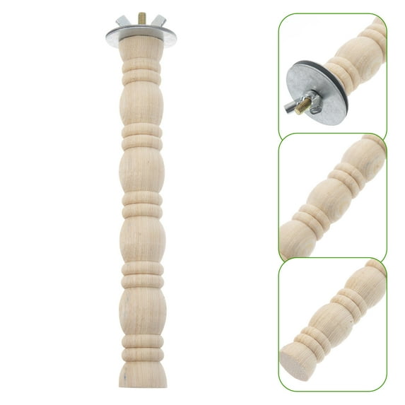 BESTYASH Wooden Parrot Perch Beige - Natural, Safe Bird Perch with Easy ...