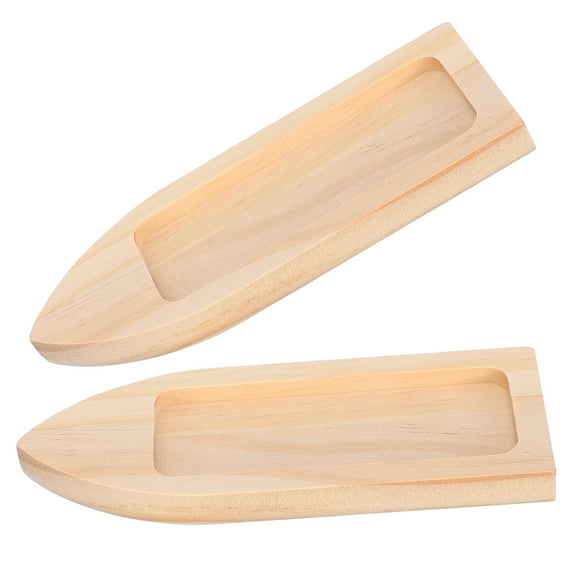 BESTYASH Wooden Canoe Boat Model for Home Decor Khaki Nautical ...