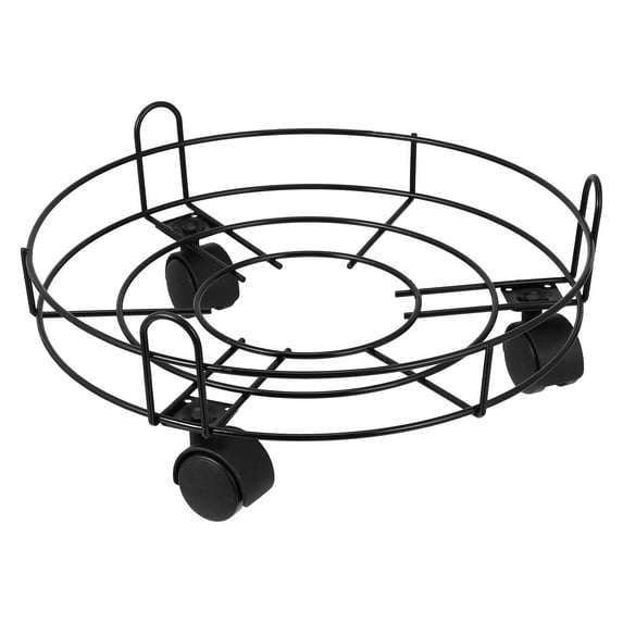 BESTYASH Wrought Iron Flower Pot Stand with Universal Wheels for Easy ...