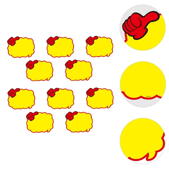 BESTYASH Yellow Paper Price Tags for Supermarkets, 10 Sheets of Bright ...