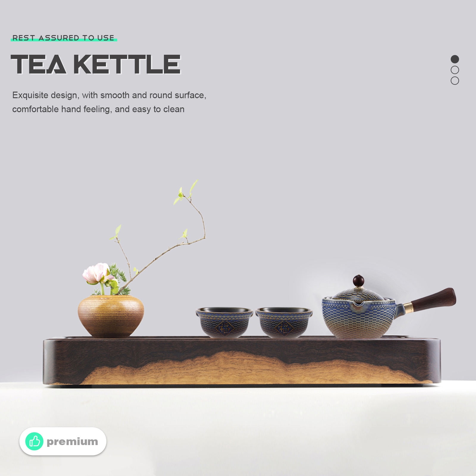 BESTYASH Ceramic Chinese Rotating Tea Pot with Heat Retention ...