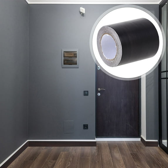 BESTYASH Black Vinyl Baseboard Molding Self Adhesive Peel and Stick ...