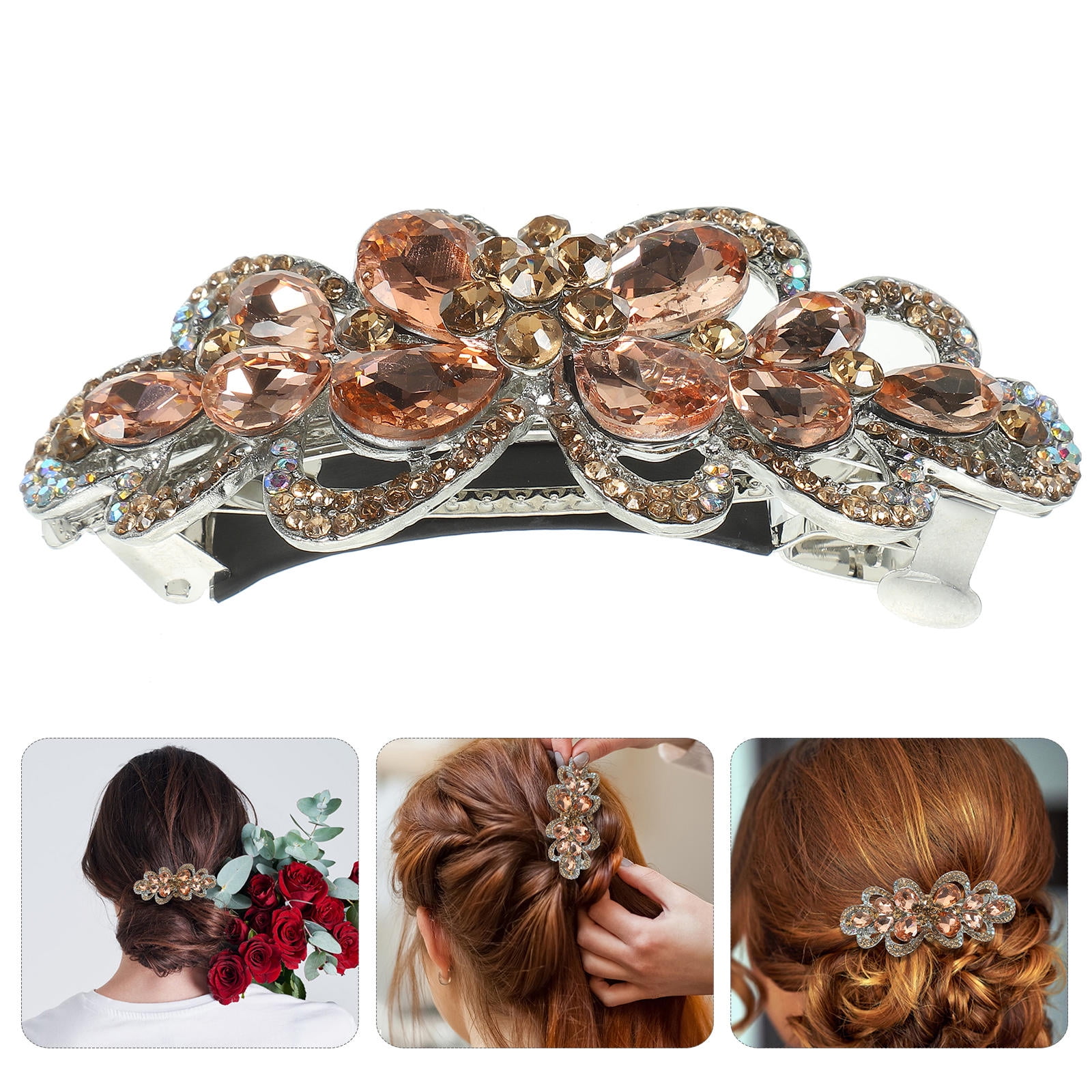 BESTYASH hair accessories for women Hair Barrette Rhinestone Nonslip ...