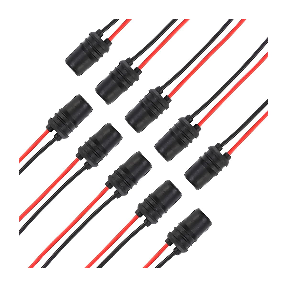 BESULEN 10PCS T10 Car LED Light Bulb Socket Pre-wired Connector, Plug ...