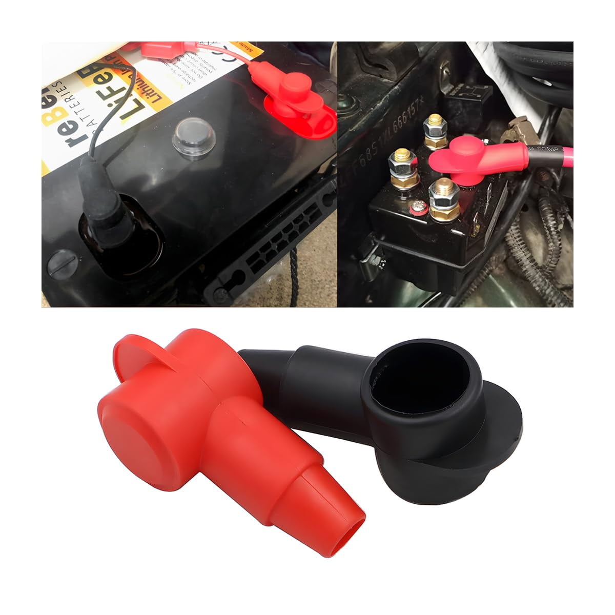 BESULEN 5/16" Stud Terminal Cover, 2 Pack Car Alternator Battery Stud ...