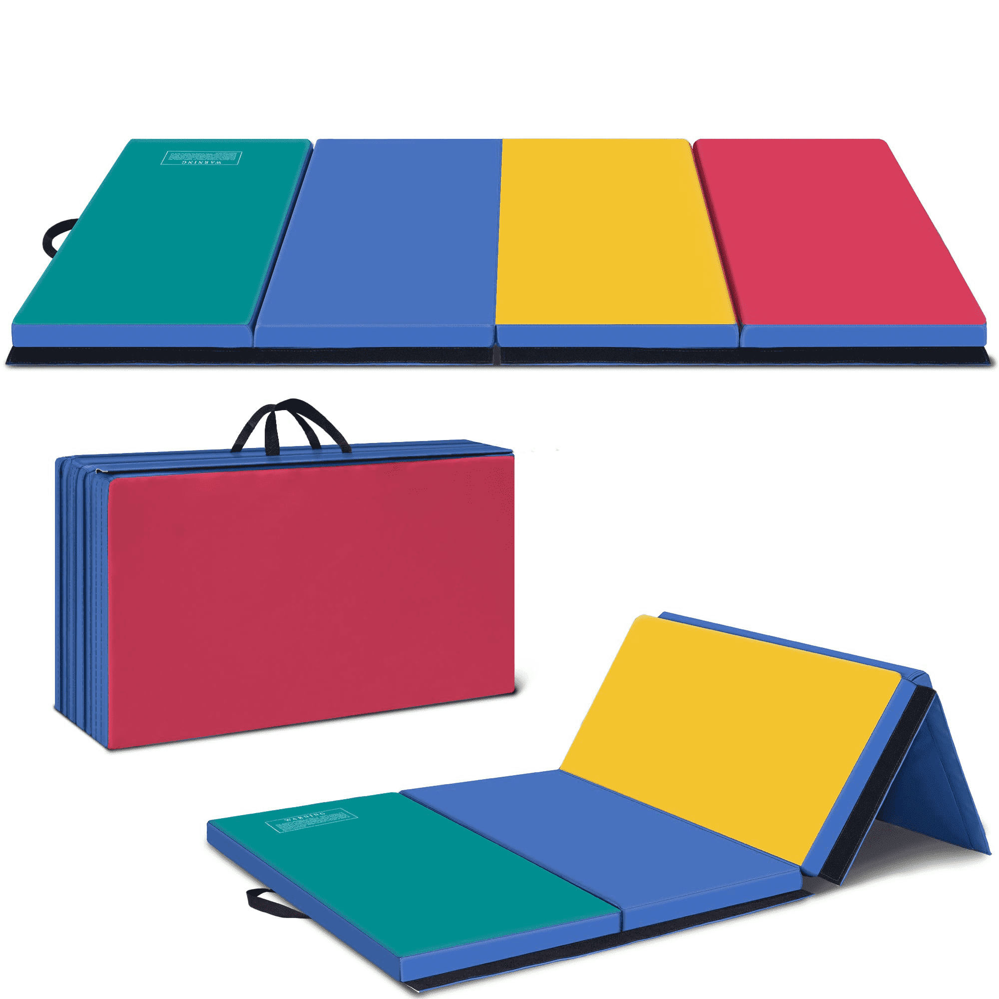 BETISEF 3'x6'x2'' Thick Folding Gymnastics Exercise Mat Aerobics ...