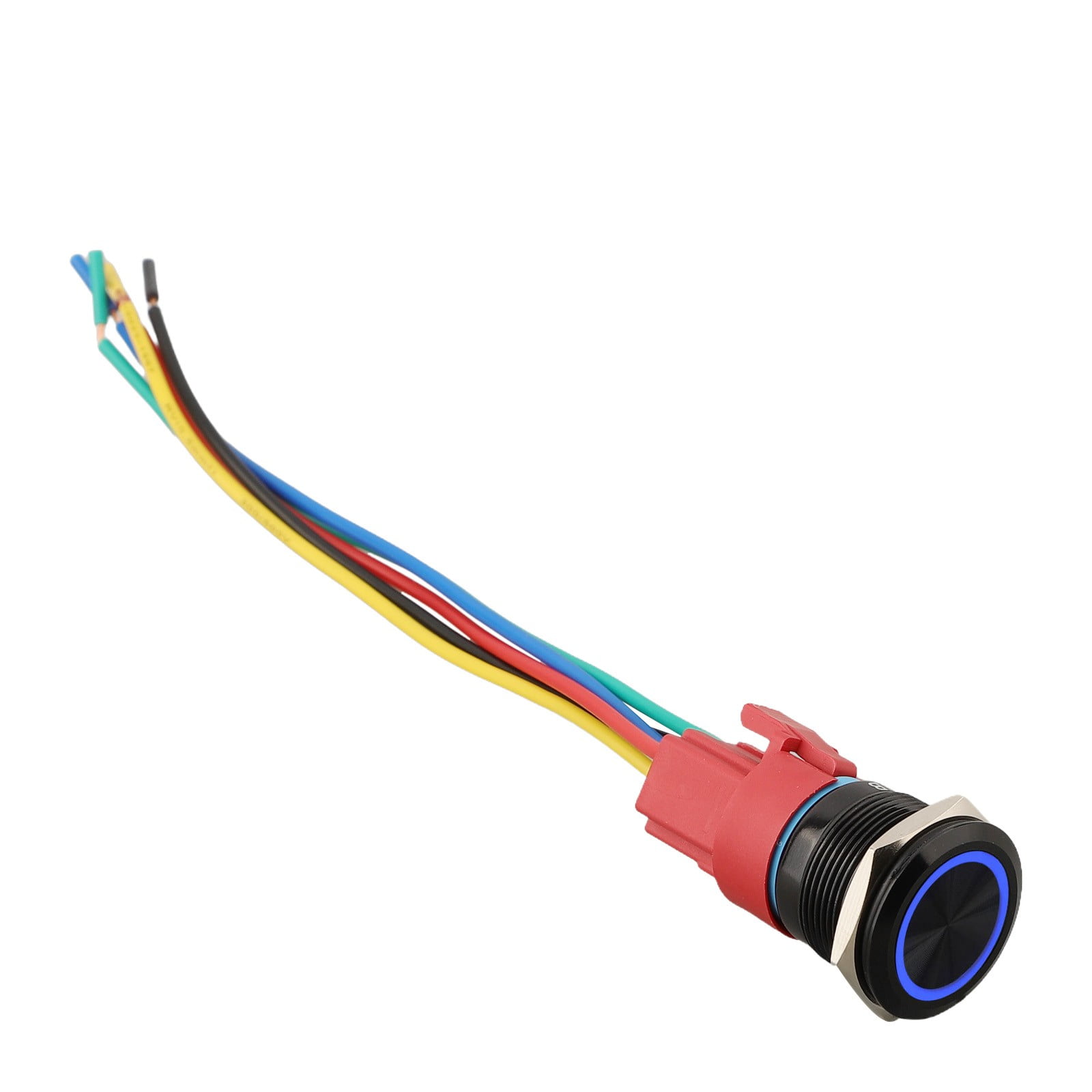 BETOR 22mm Metal Latching Push Button Switch 12V with LED Light Self ...