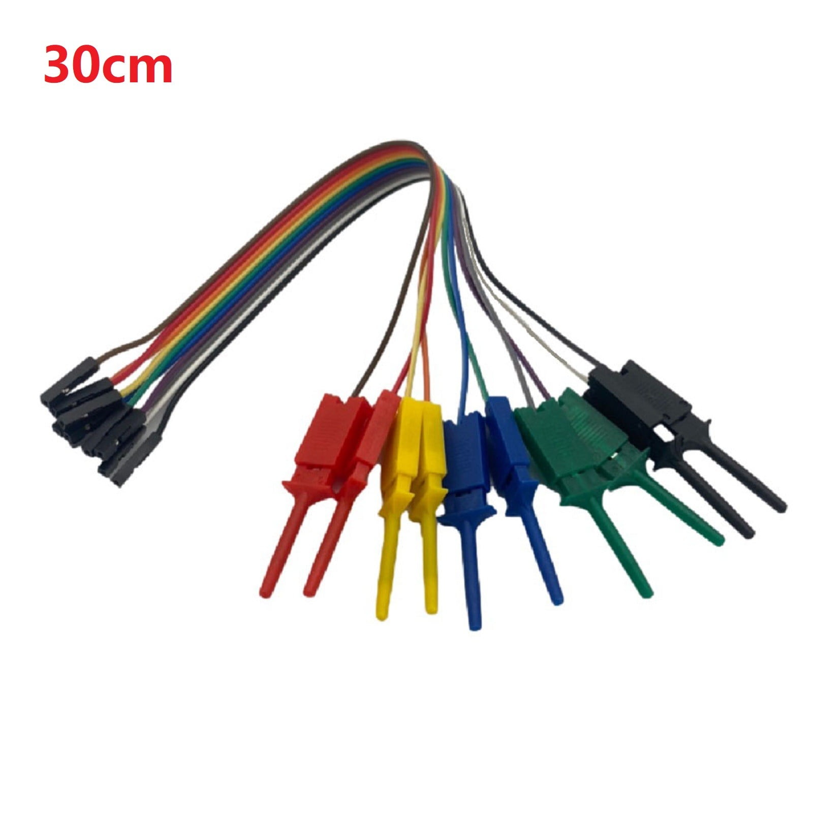 BETOR 30cm/1ft 10 Needle Hook Clamp Kit 5 Color Logic Analyzer Cable ...