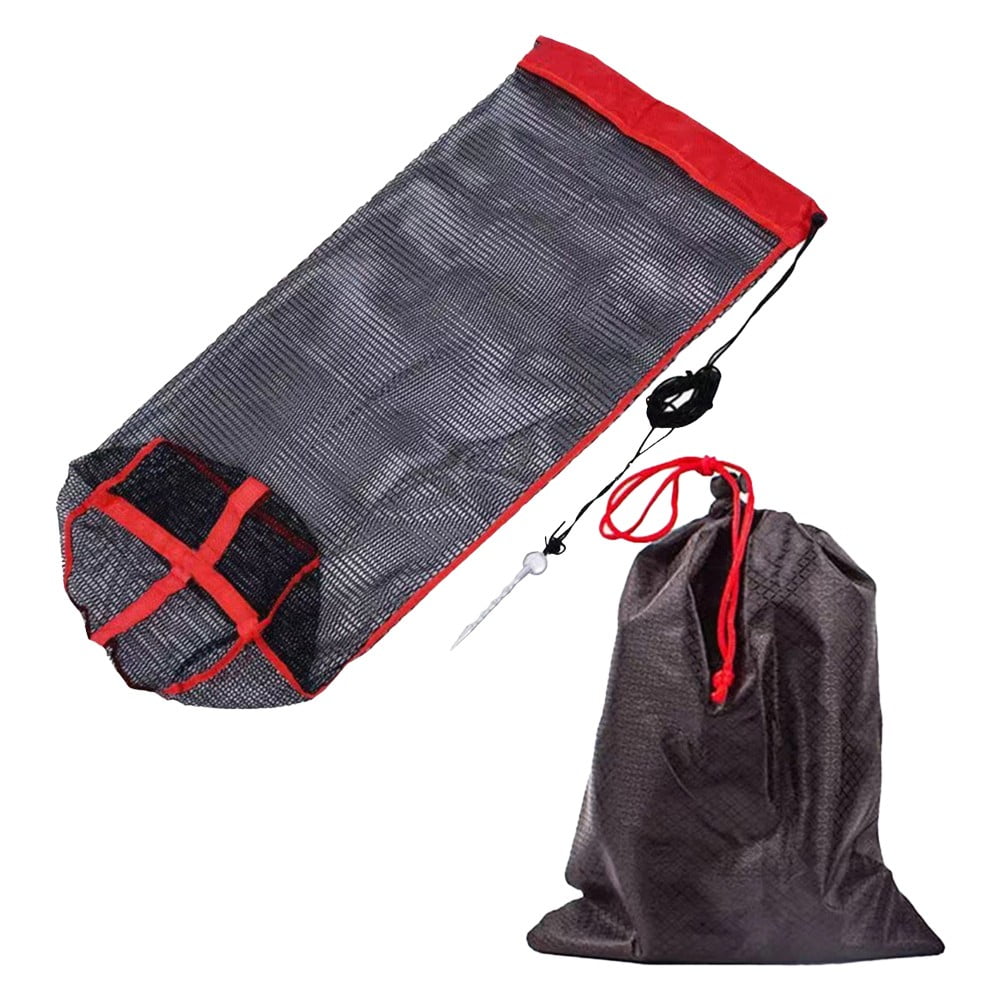 BETOR Folding Fishing Mesh Bag Live Fish Bundle Mouth Net With ground ...