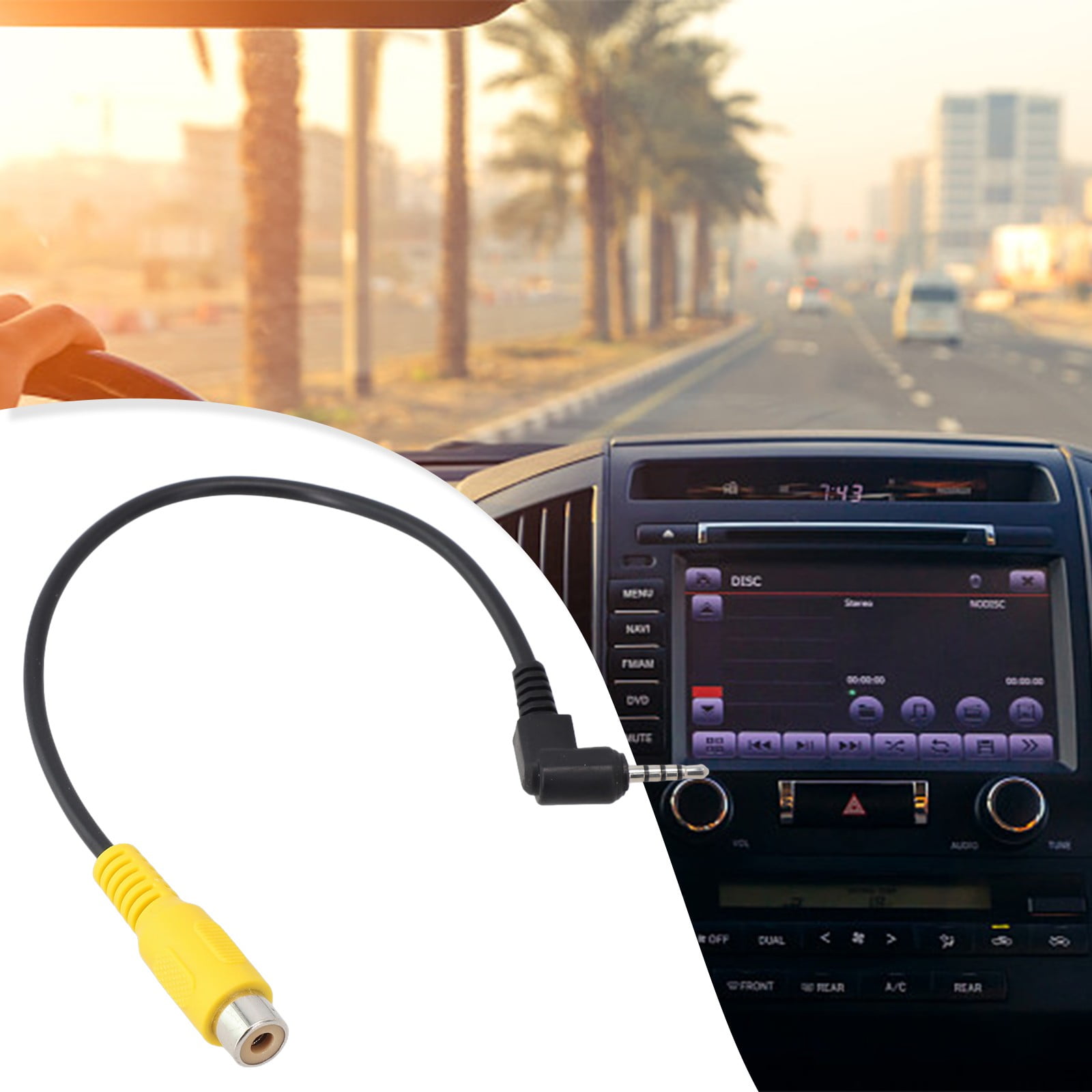 BETOR for RCA to 2.5mm AV Converter Cable Car Rear View Reverse Parking ...