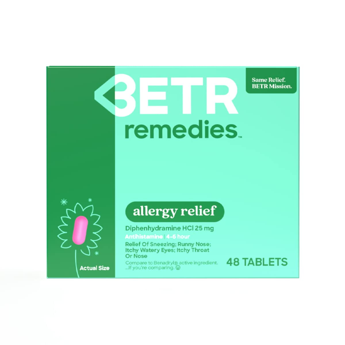 BETR Remedies Allergy Relief Medicine, Oral Antihistamine ...