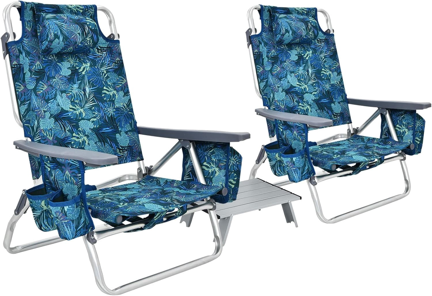 BETTARY Portable Backpack Beach Chairs for Adults, Aluminum Lawn Chair ...