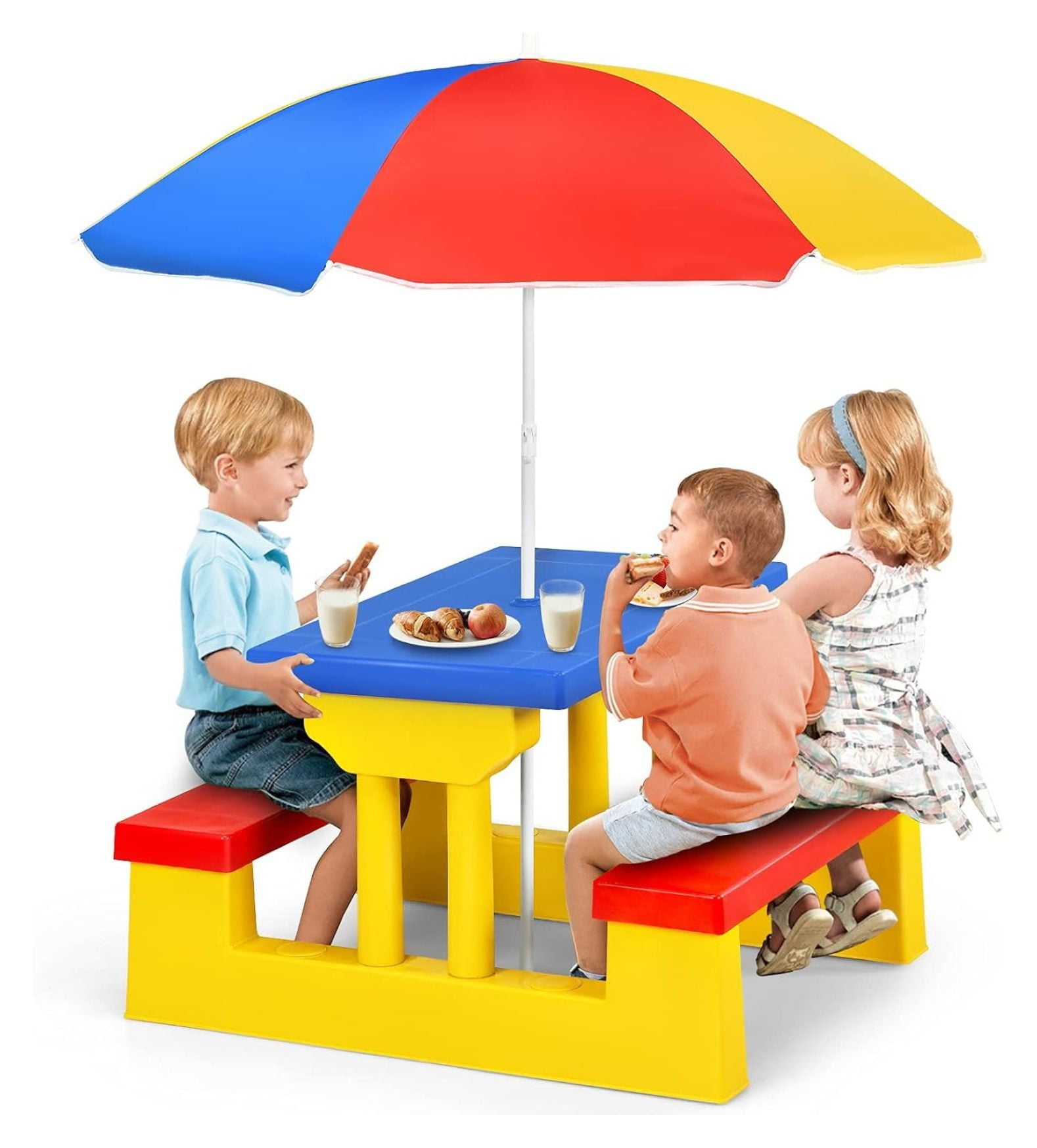BETTARY Toddler Picnic Table Table & Chair Set, Kids Table and Bench ...