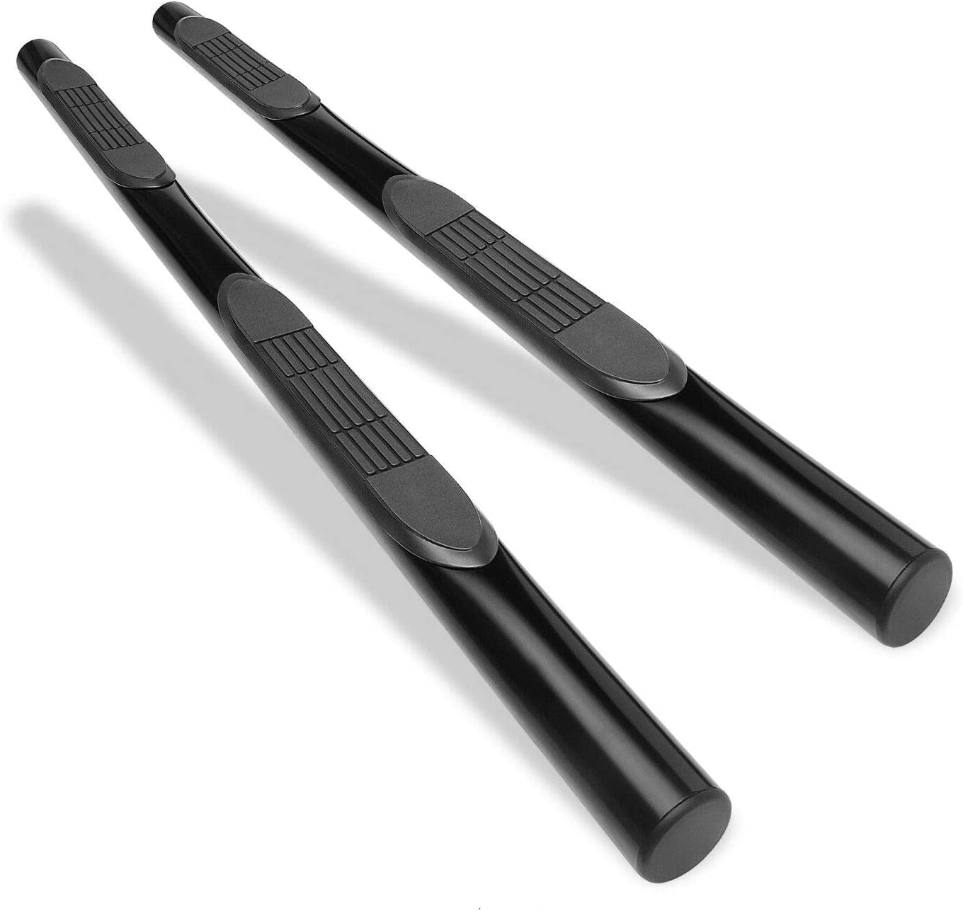 BA 3" Round Black Side Step Rails Side Bars Compatible with 2002-2006 ...