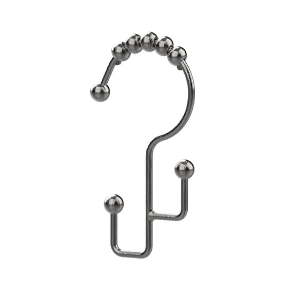 Better Homes & Gardens Satin Nickel Easy Glide Double Shower Hooks ...