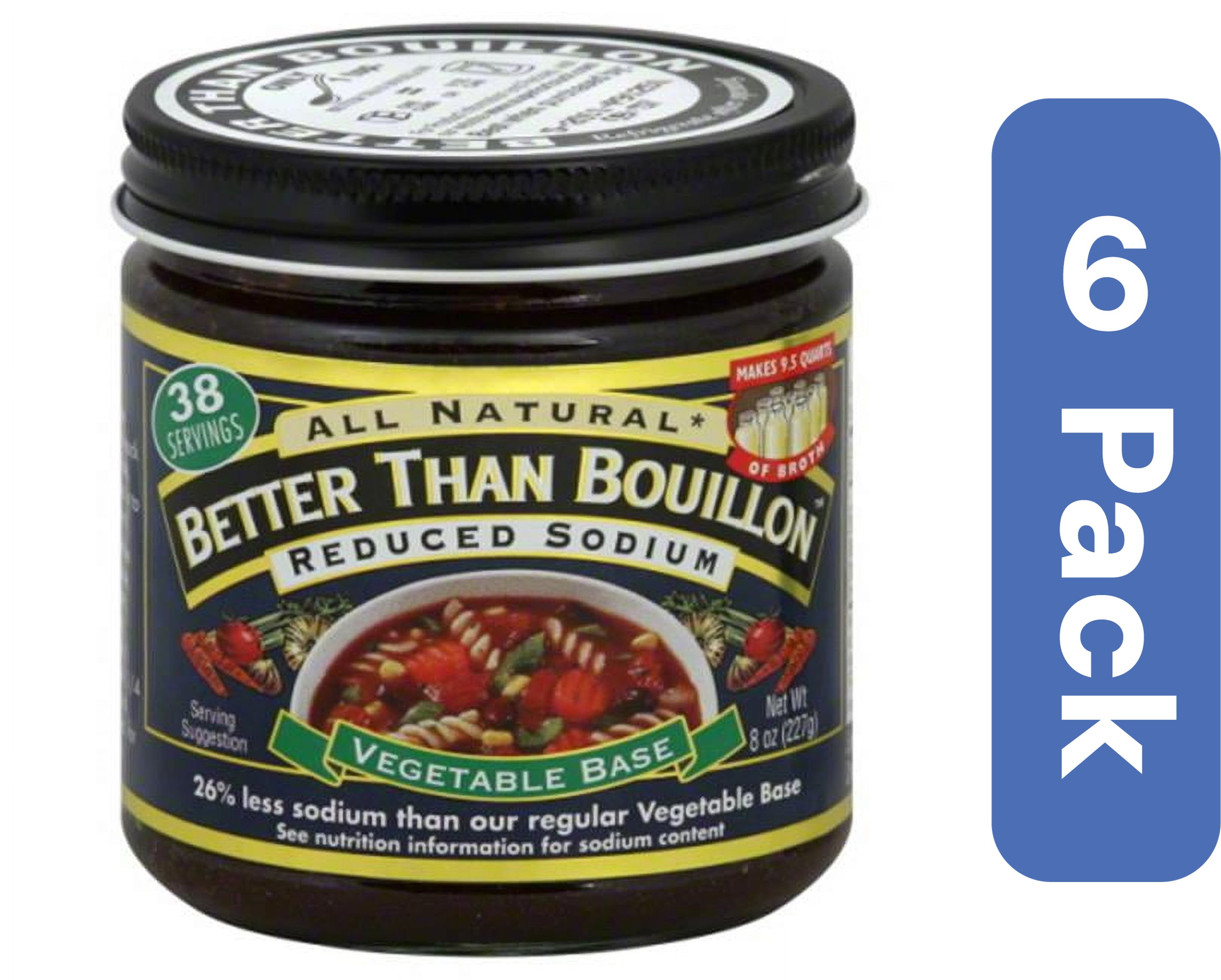 BETTER THAN BOUILLON BASE VGTBL RDCD SODIUM-8 OZ -Pack of 6 - Walmart.com