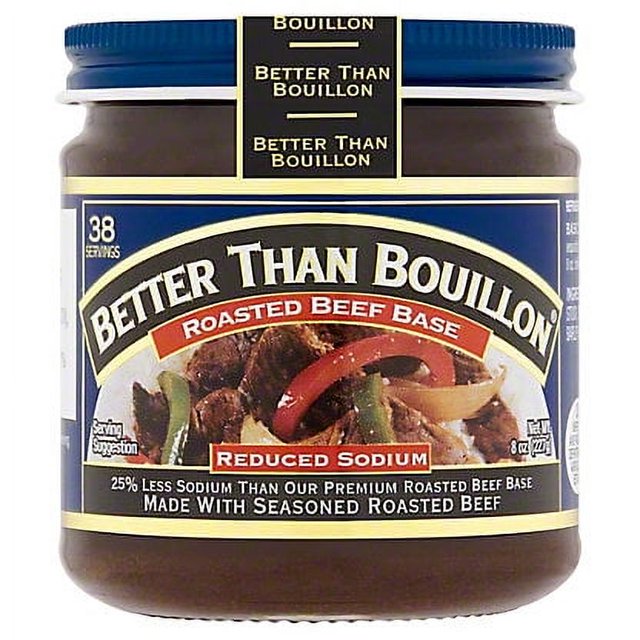 BETTER THAN BOUILLON Reduced Sodium Roasted Beef Base, 8 oz - Walmart.com