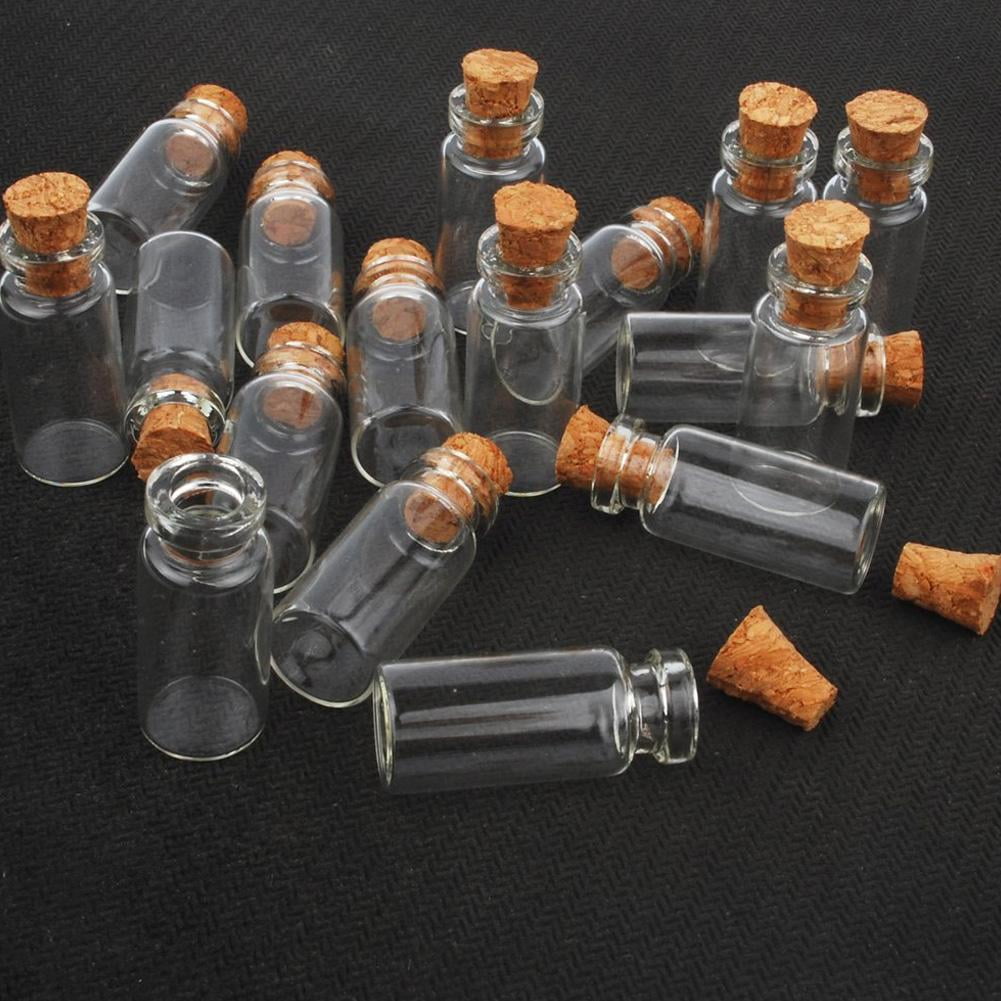 BETTERLIFE 10pc/set Mini Useful Small Cork Stopper Glass Bottles ...