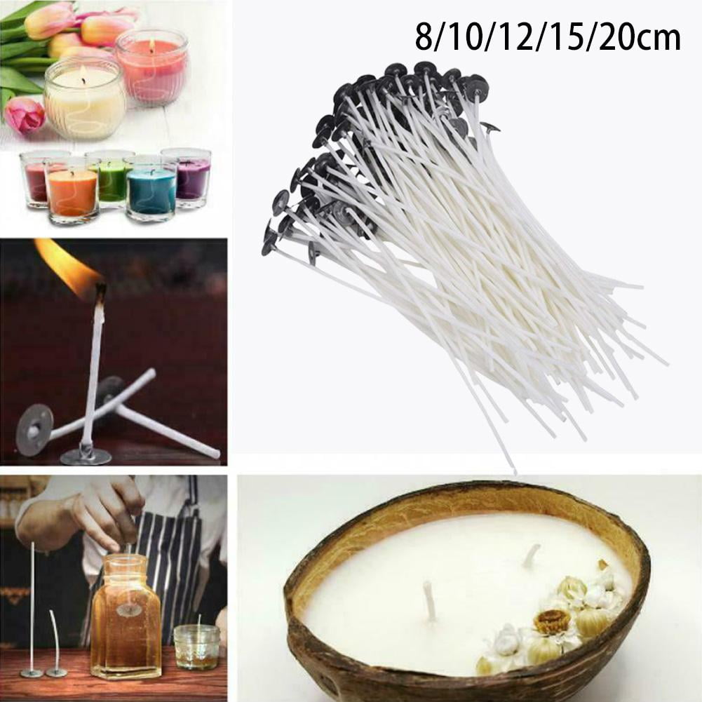BETTERLIFE CZQIKEDA Cotton Candle Wick,100pcs Naturally Smokeless ...