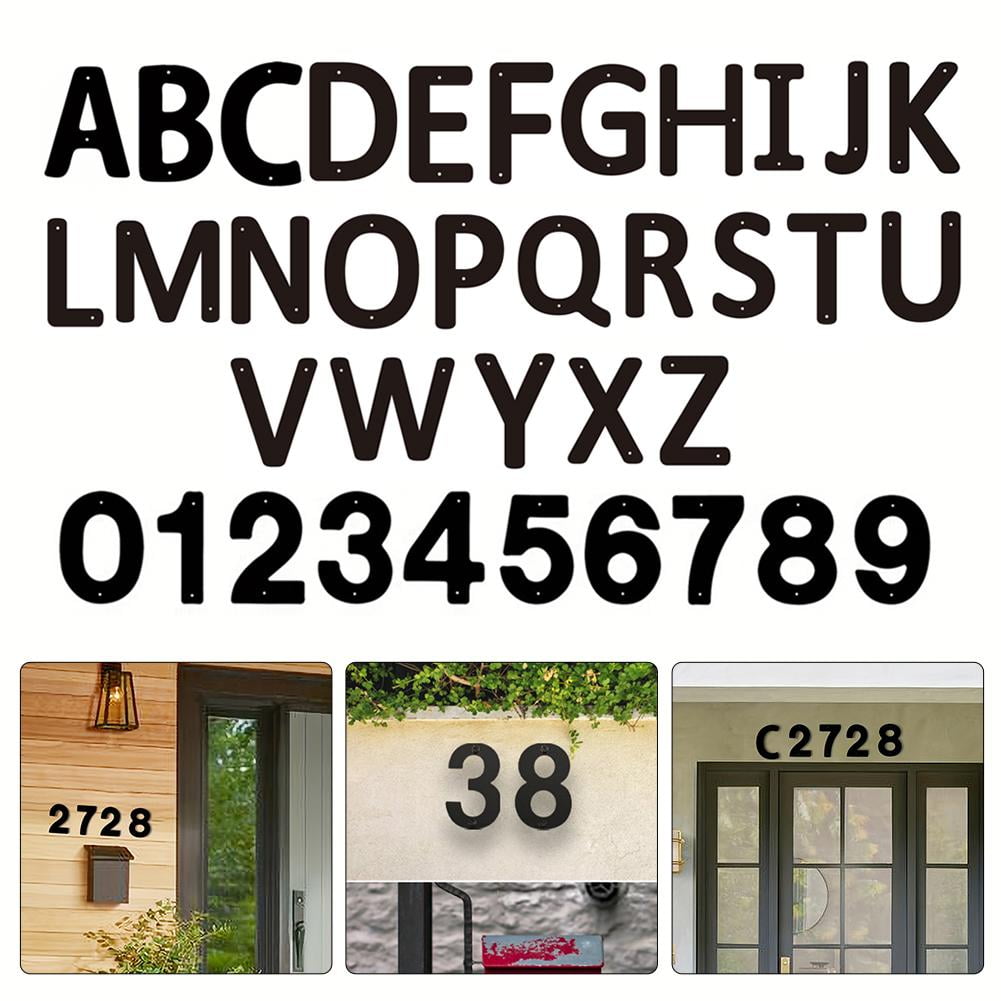 BETTERLIFE Cast Wrought Iron Black Antique House Door Alphabet Letters ...