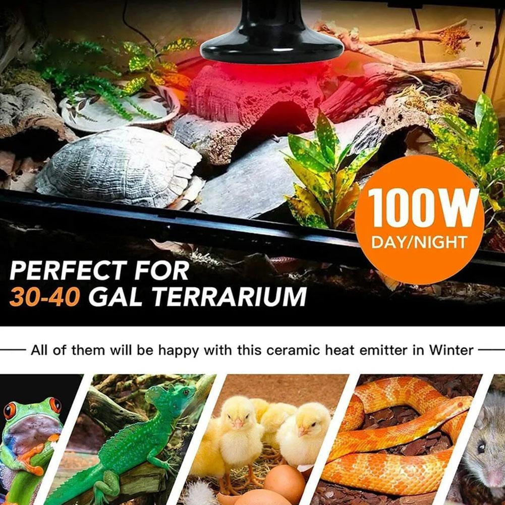 BETTERLIFE Ceramic Heat Emitter Reptile Heat Lamp Bulb No-Light Brooder ...