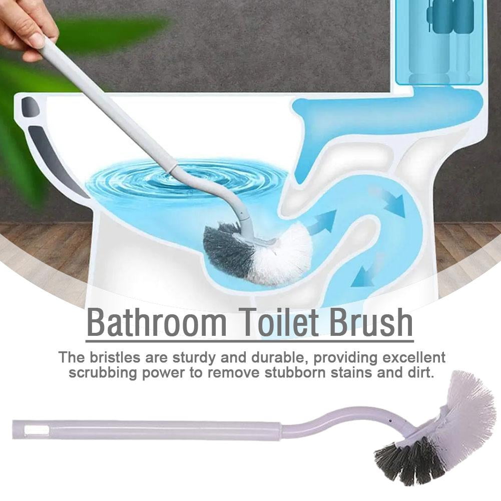 BETTERLIFE Curved Toilet Brush Long Handle Toilet Cleaning Brush M2 ...