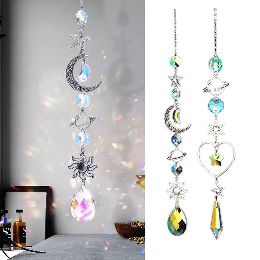 BETTERLIFE Decorative Crystal Pendant Garden Wind Chimes Rainbow Prism ...