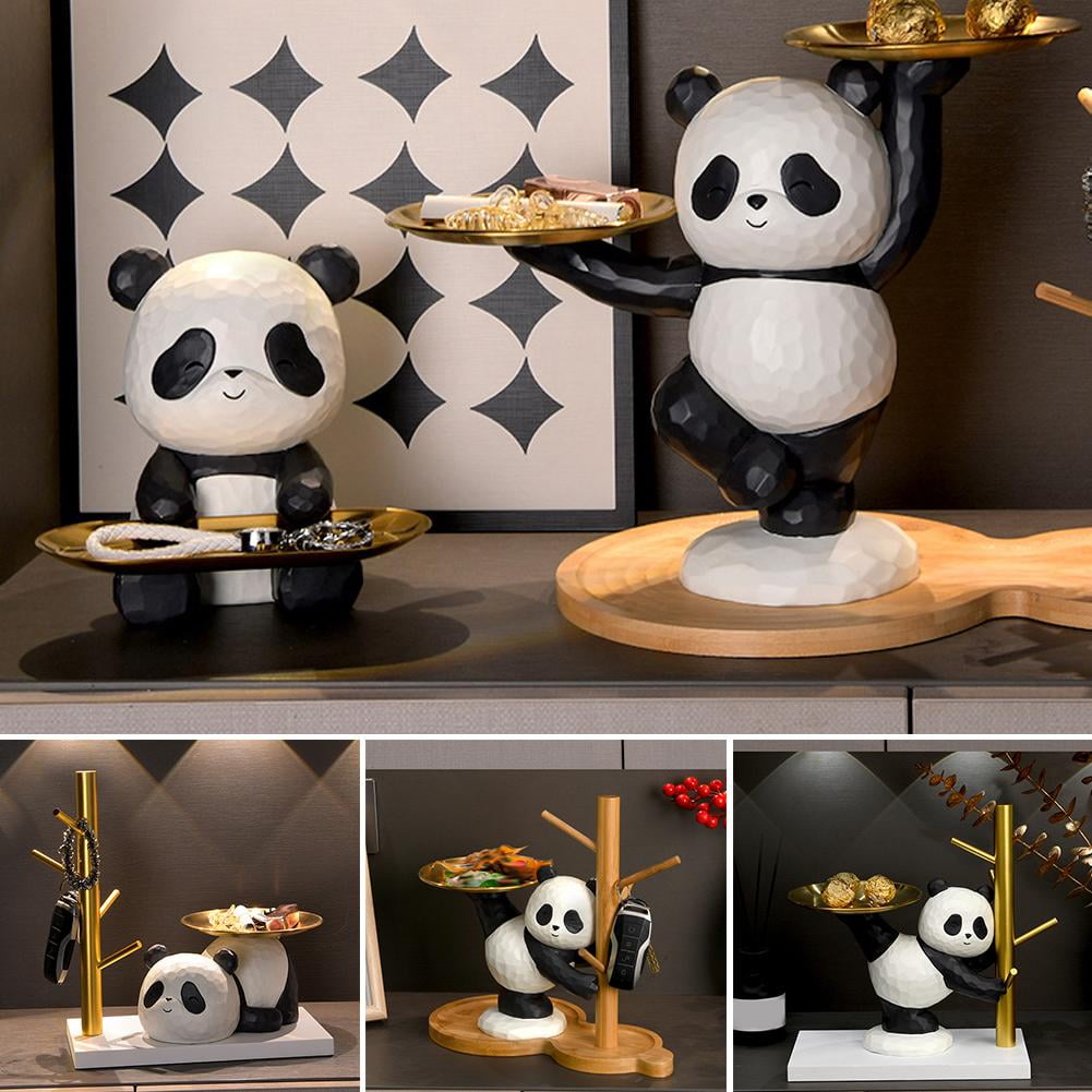 BETTERLIFE GINTBN Panda Key Tray Statue, Resin Panda Key Bowl for ...