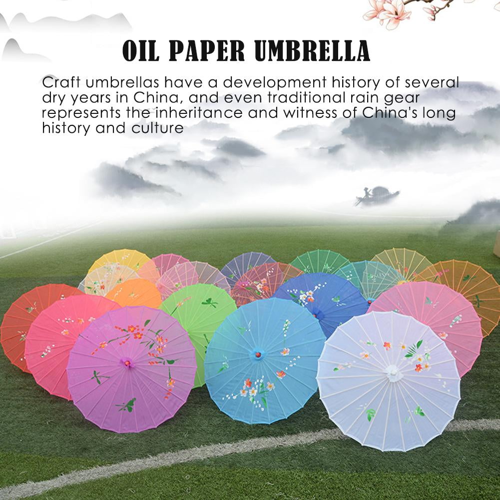 BETTERLIFE Gourd Oil Paper Umbrella Fan Sun and Rain Resistant with ...